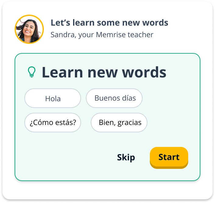 Learn a language. Memrise is authentic, useful & personalised.
